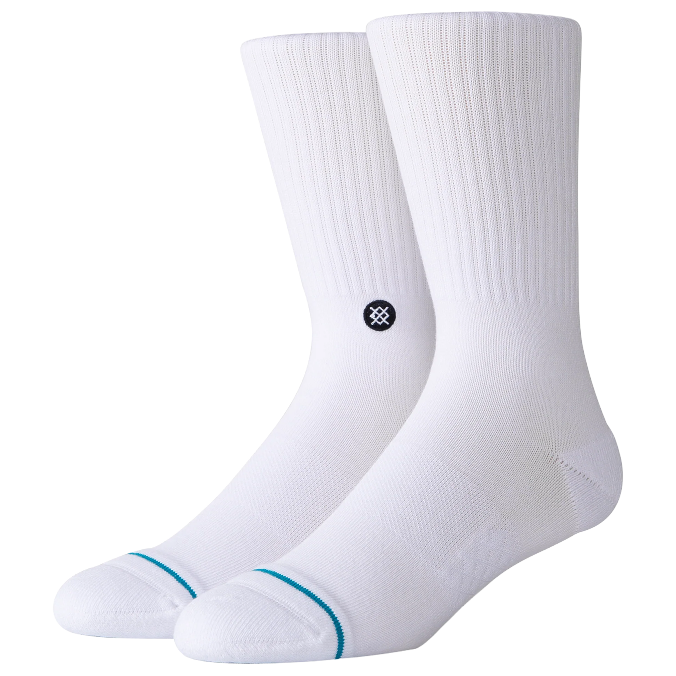 Stance Icon Crew Sock - White/Black | The Boardroom Shop