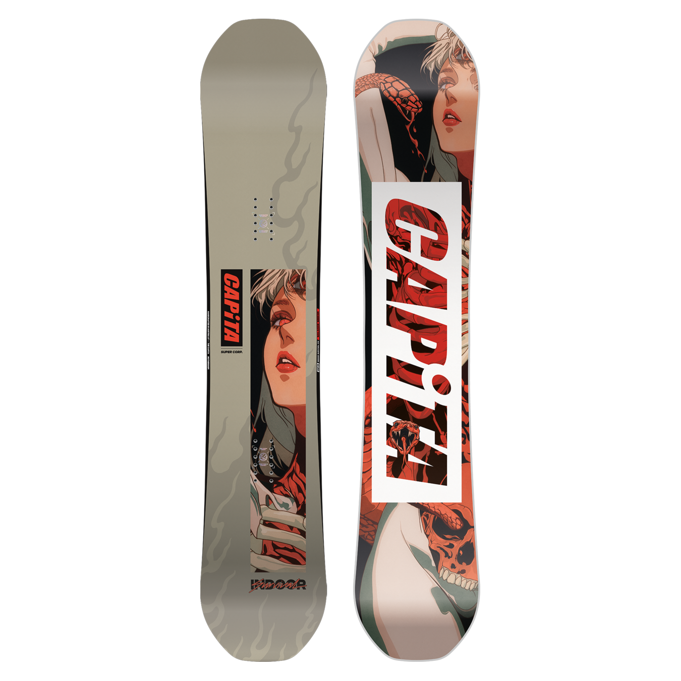 CAPiTA Indoor Survival Snowboard-Beige/Multi – The Boardroom